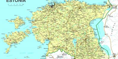 Estijos žemėlapis - Žemėlapiai, Estija (Šiaurės Europoje - Europa)